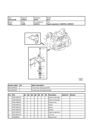 Volvo BL70 Backhoe Loader Parts Catalogue Manual (SN 11489 and up).pdf
