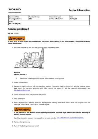 Volvo BL70B Backhoe Loader Service Repair Manual.pdf