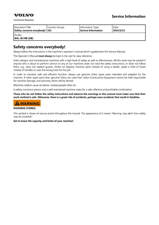 Volvo BL70B Backhoe Loader Service Repair Manual.pdf