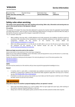 Volvo BL70B Backhoe Loader Service Repair Manual.pdf