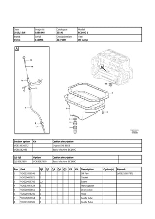 Volvo EC140C L Excavator Parts Catalogue Manual (SN：110001 and up).pdf