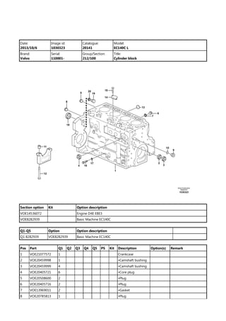Volvo EC140C LM Excavator Parts Catalogue Manual (SN：110001 and up).pdf