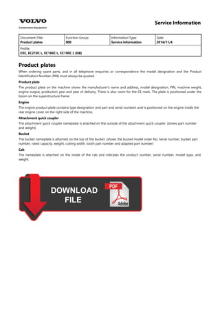 EC180C L Volvo Service Repair Manual.pdf