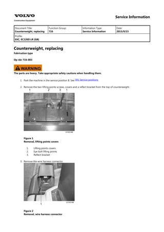Volvo ec220 d lr ec220dlr excavator service repair manual | PDF ...