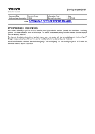 VOLVO EC340 Hydraulic System Service Manual.pdf