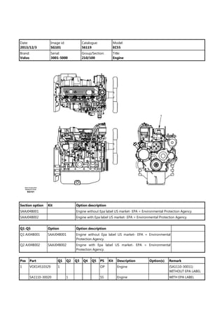 Volvo EC55 Compact Excavator Parts Catalogue Manual (SN 3001 - 5000).pdf