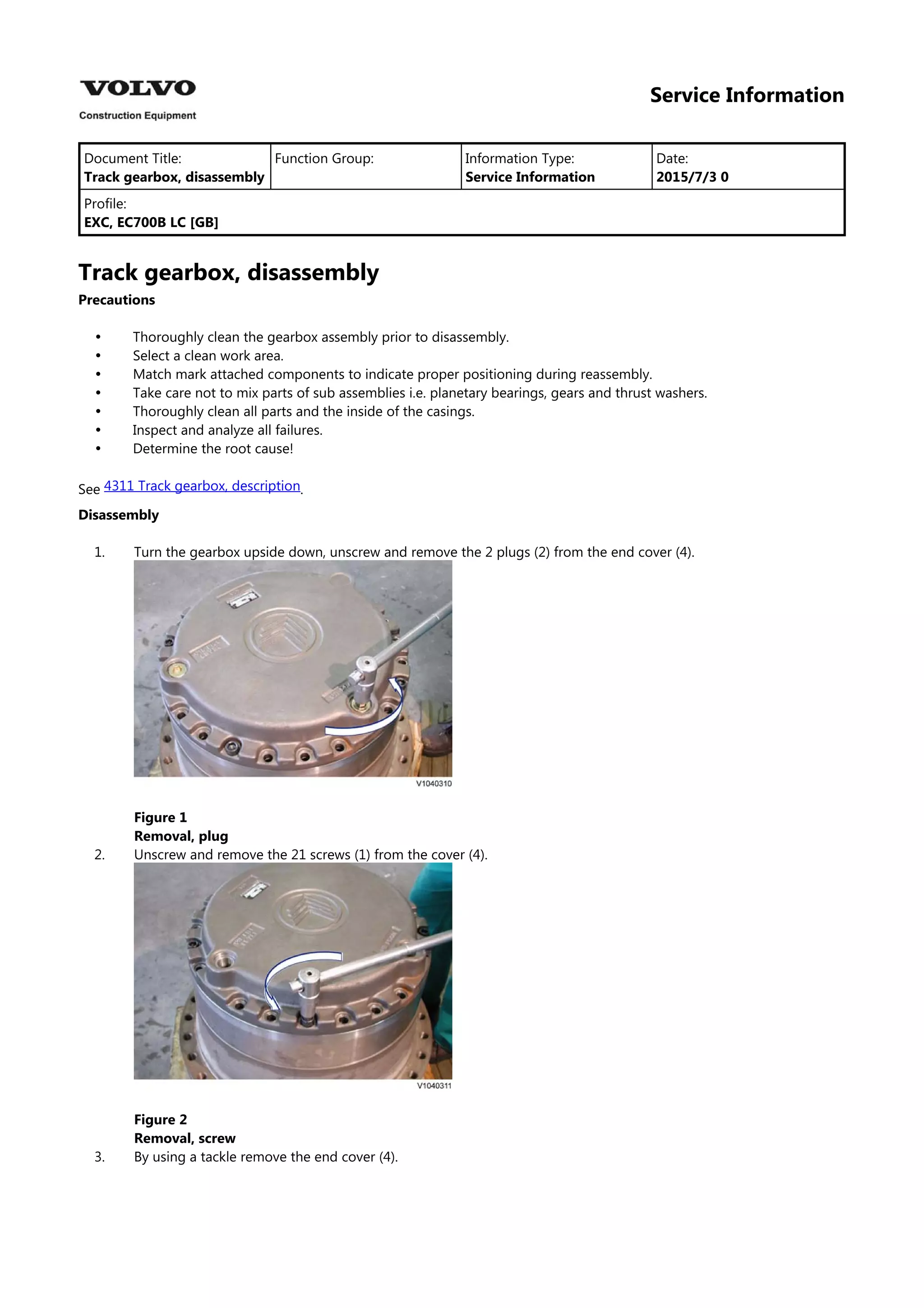 Volvo ec700 b lc ec700blc excavator service repair manual | PDF