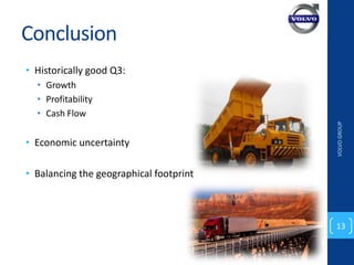 Volvo Group Q3 results | PPTX | Automotive Industry | Industries