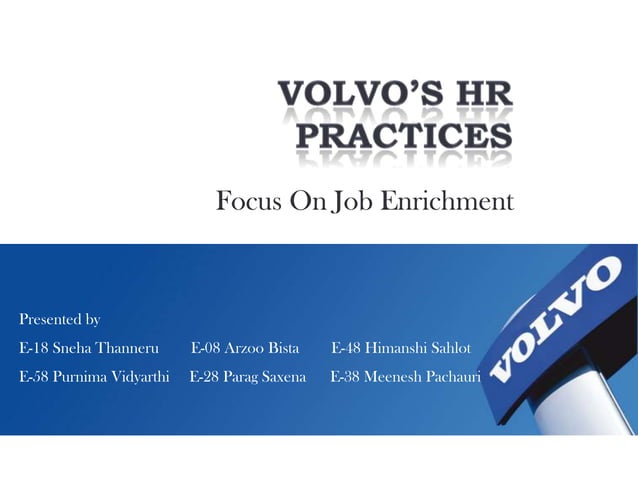 Volvo hr practices | PPTX
