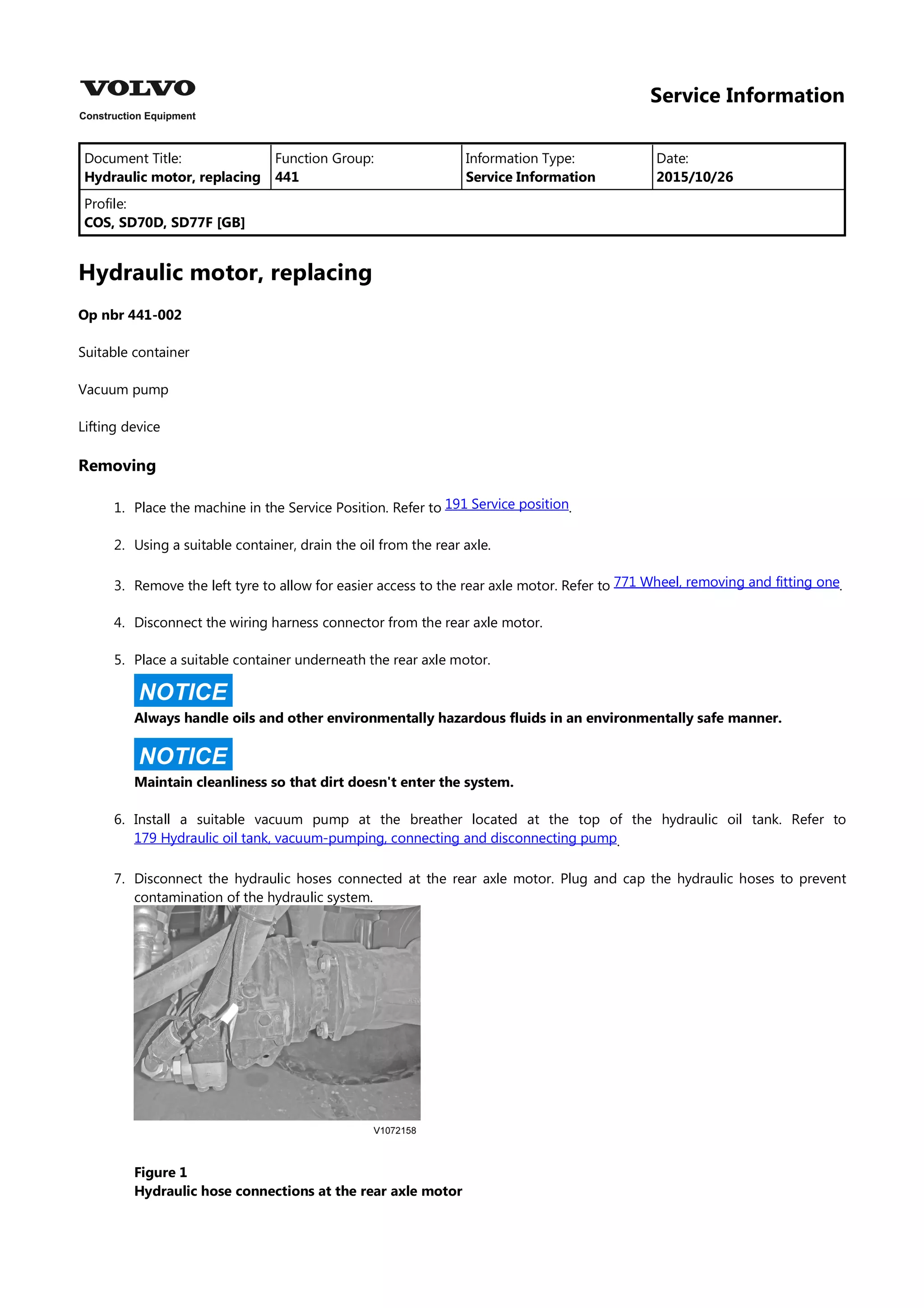 Volvo sd77 f single drum roller service repair manual | PDF