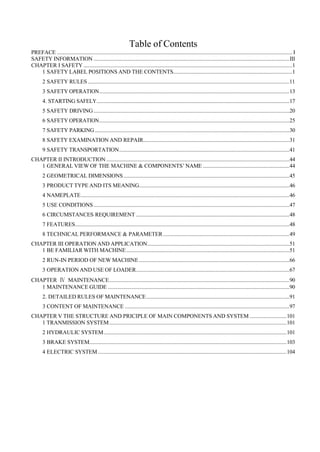 Volvo SDLG LG918 Operation Maintenance Manual | PDF