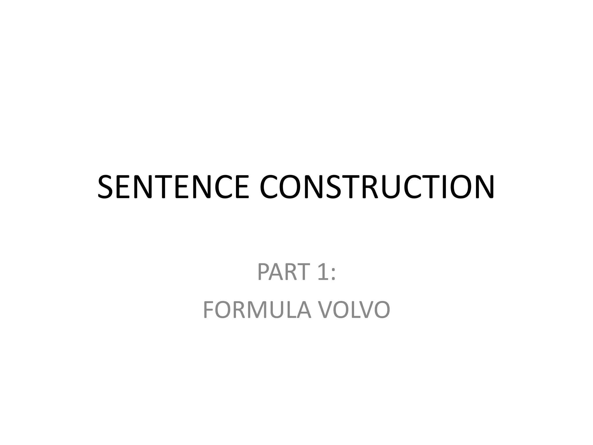 Formula V and T: UPSR Sentence Construction Techniques | PPTX