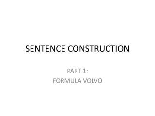 Formula V and T: UPSR Sentence Construction Techniques | PPT