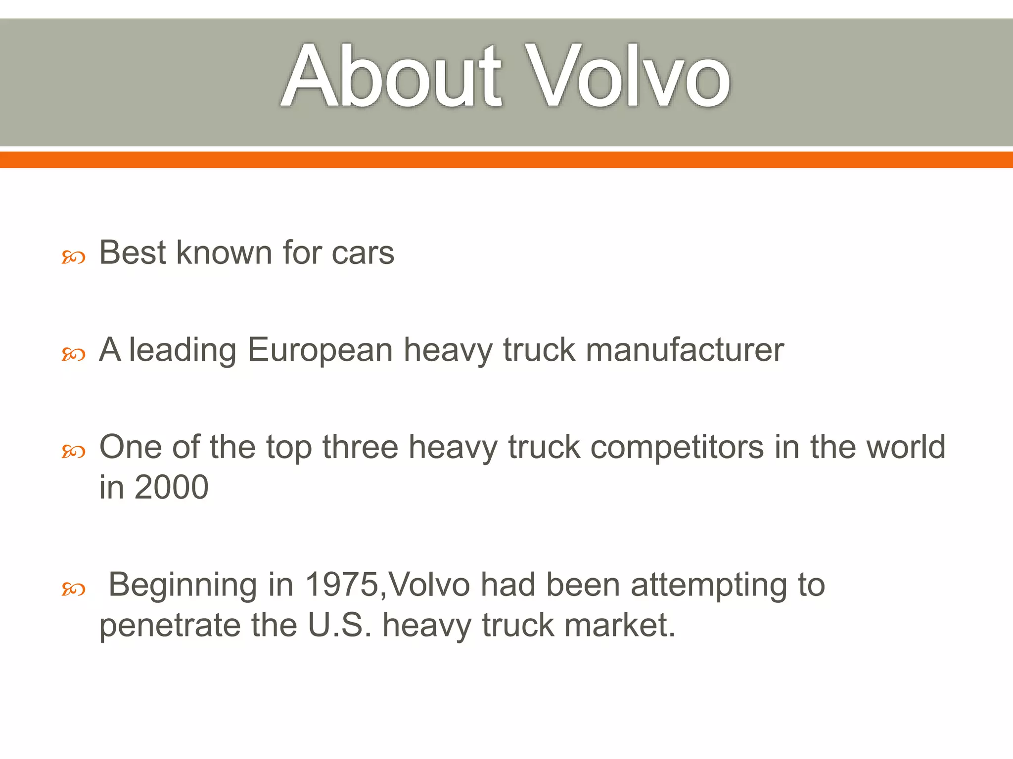 Volvo trucks case study | PPTX