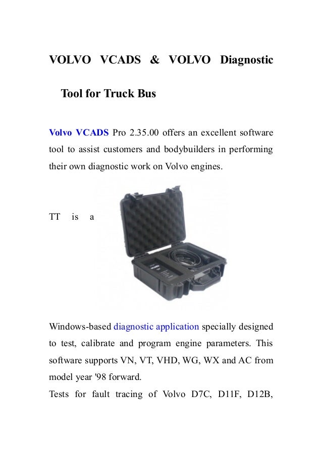Volvo vcads & volvo diagnostic tool for truck bus