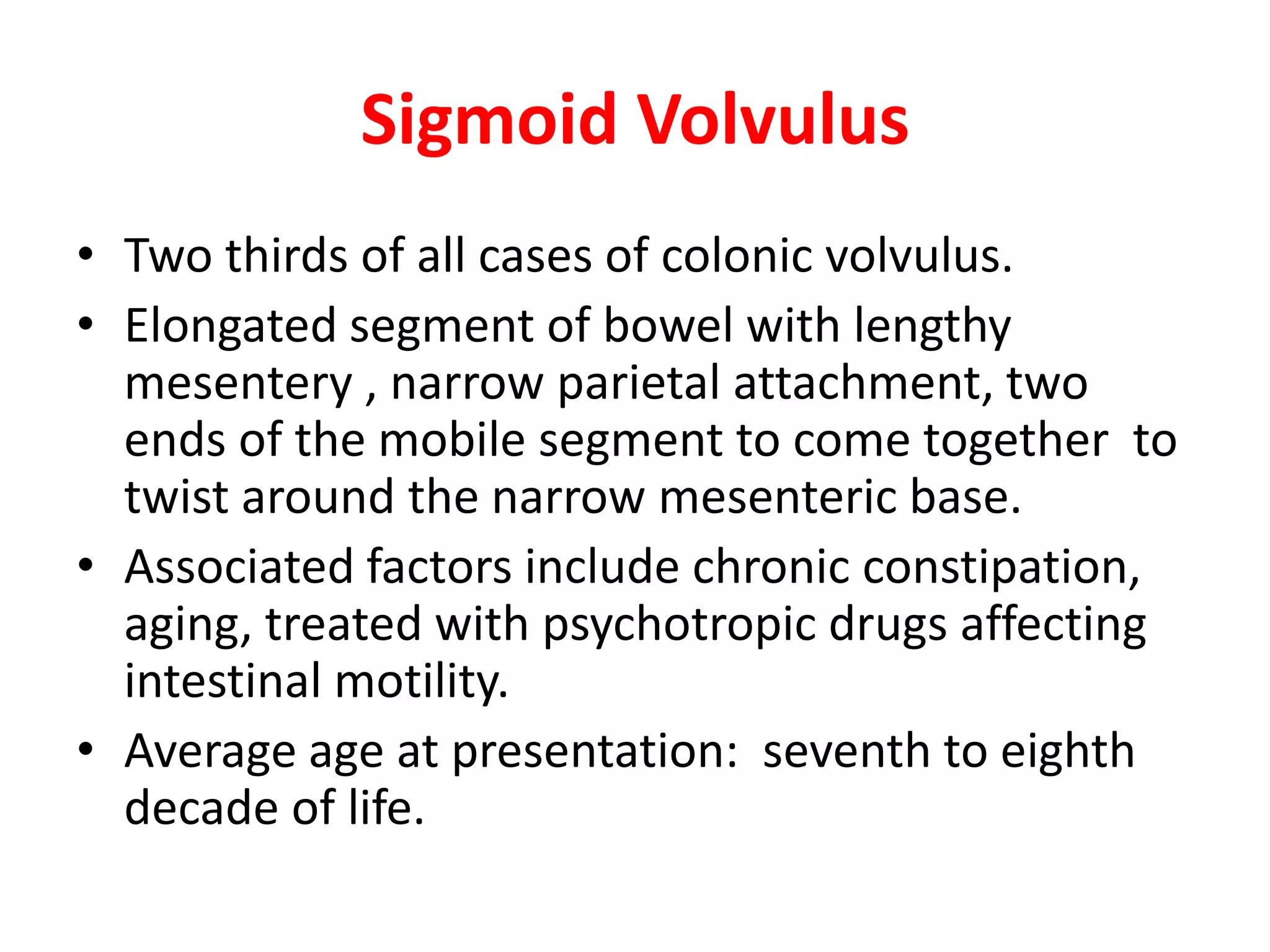 Volvulus of colon | PPTX