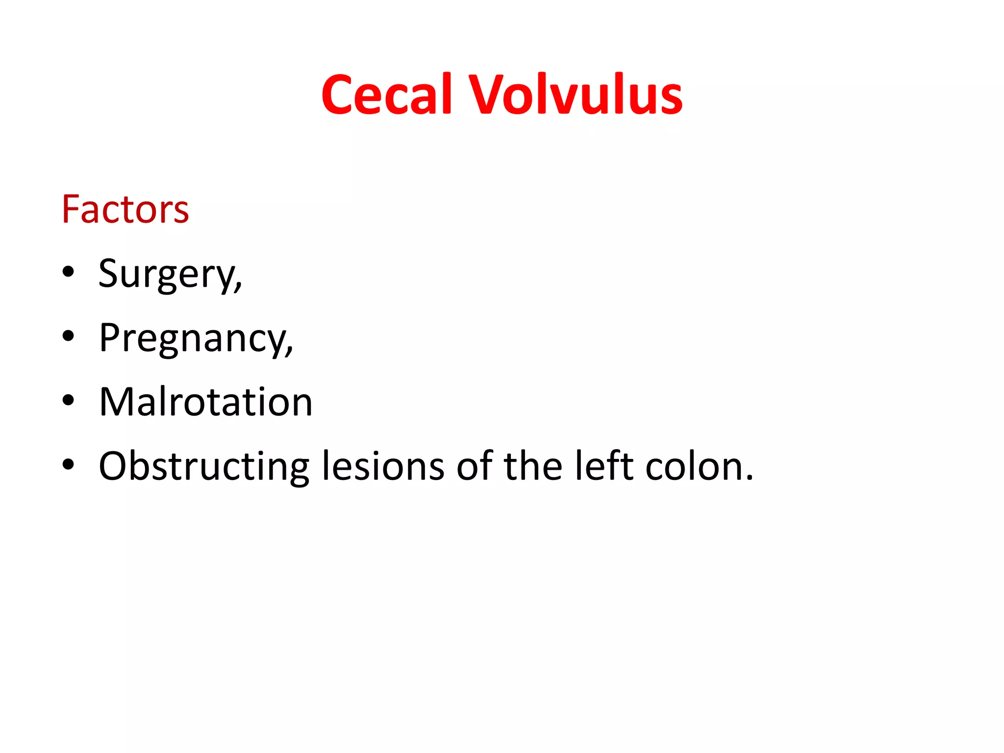 Volvulus of colon | PPTX