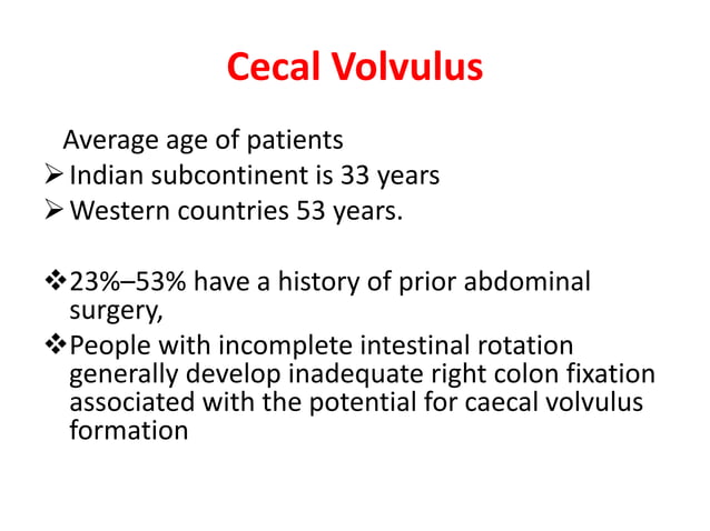Volvulus of colon | PPTX