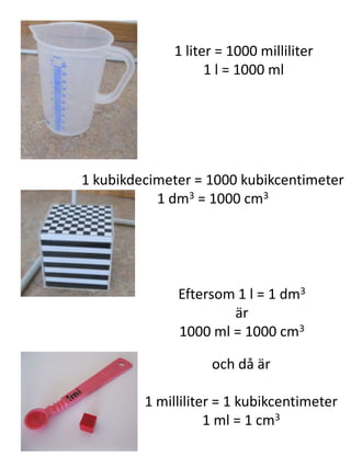 Volym och volymenheter | PDF