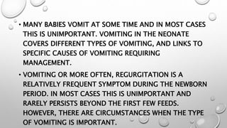 Approach to vomiting in the neonates nicu | PPTX