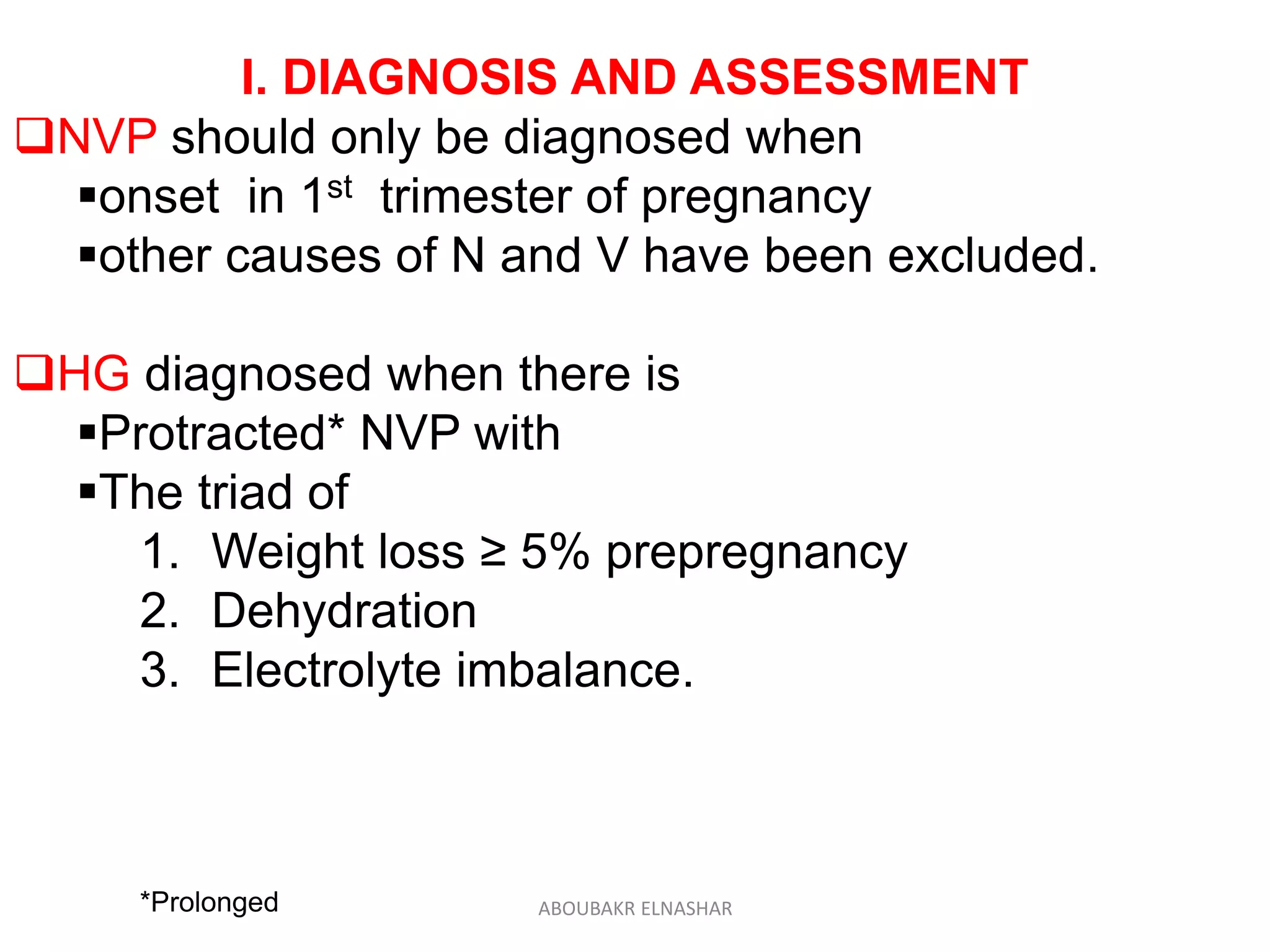 Vomiting in pregnancy. Green Top Guideline | PPSX