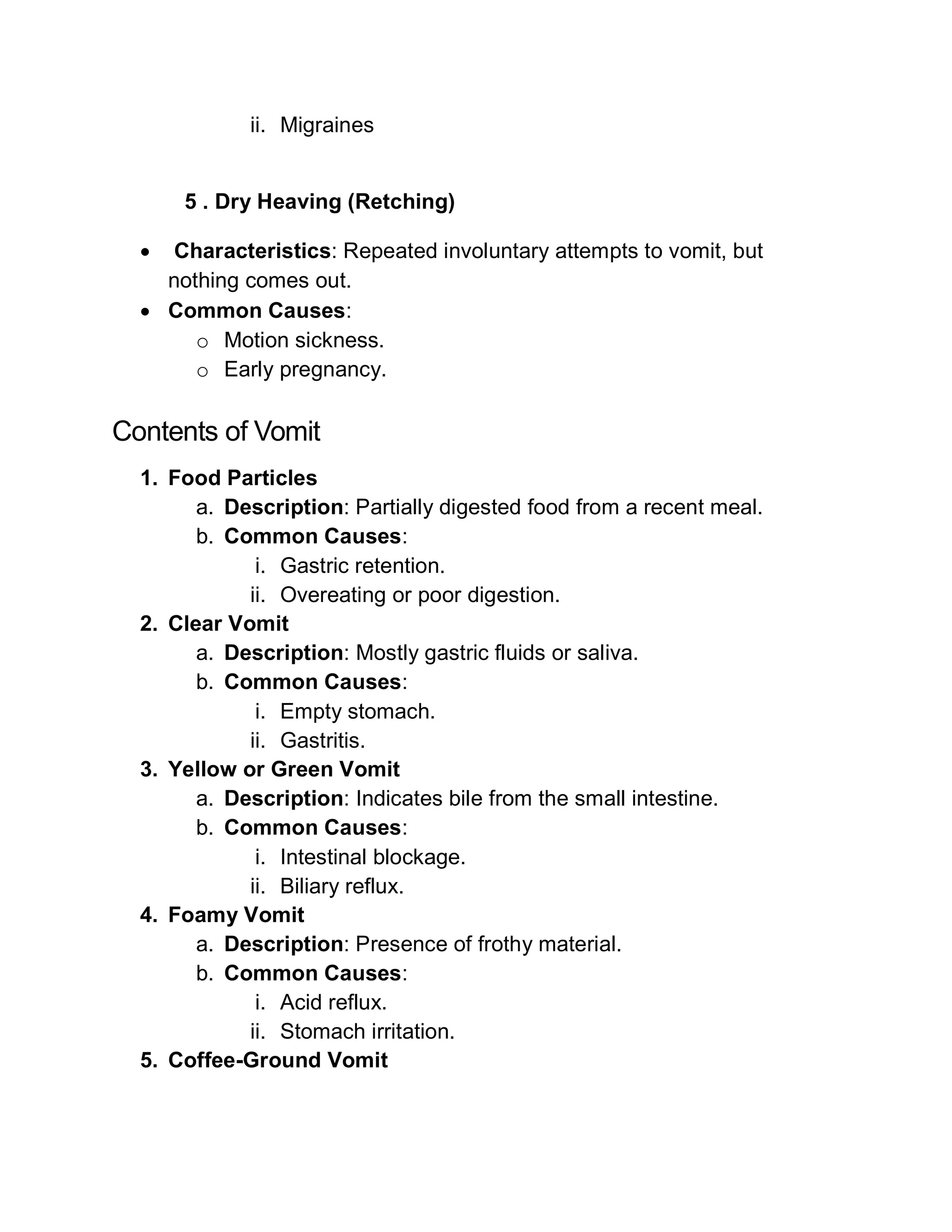Vomiting Types and tents.pdffwohwerityerwefhweofywefhow | PDF