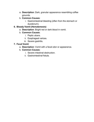 Vomiting Types and tents.pdffwohwerityerwefhweofywefhow | PDF