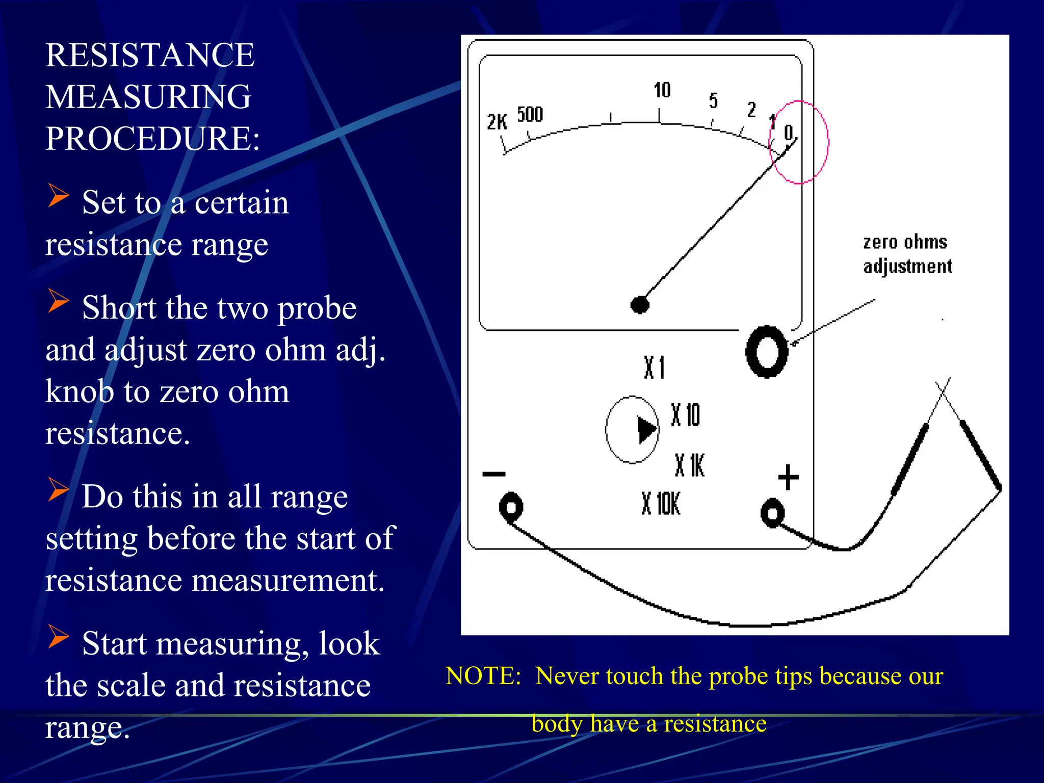 VOM NEW.ppt voltage, ogmmeter, meter,electric | PPT