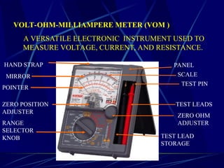 VOM NEW.ppt voltage, ogmmeter, meter,electric | PPT