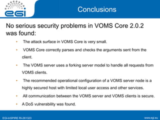 Vulnerability Assessment of Middleware Packages Supplied by EMI: VOMS ...