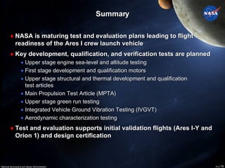 Ares I Integrated Test Approach | PPT