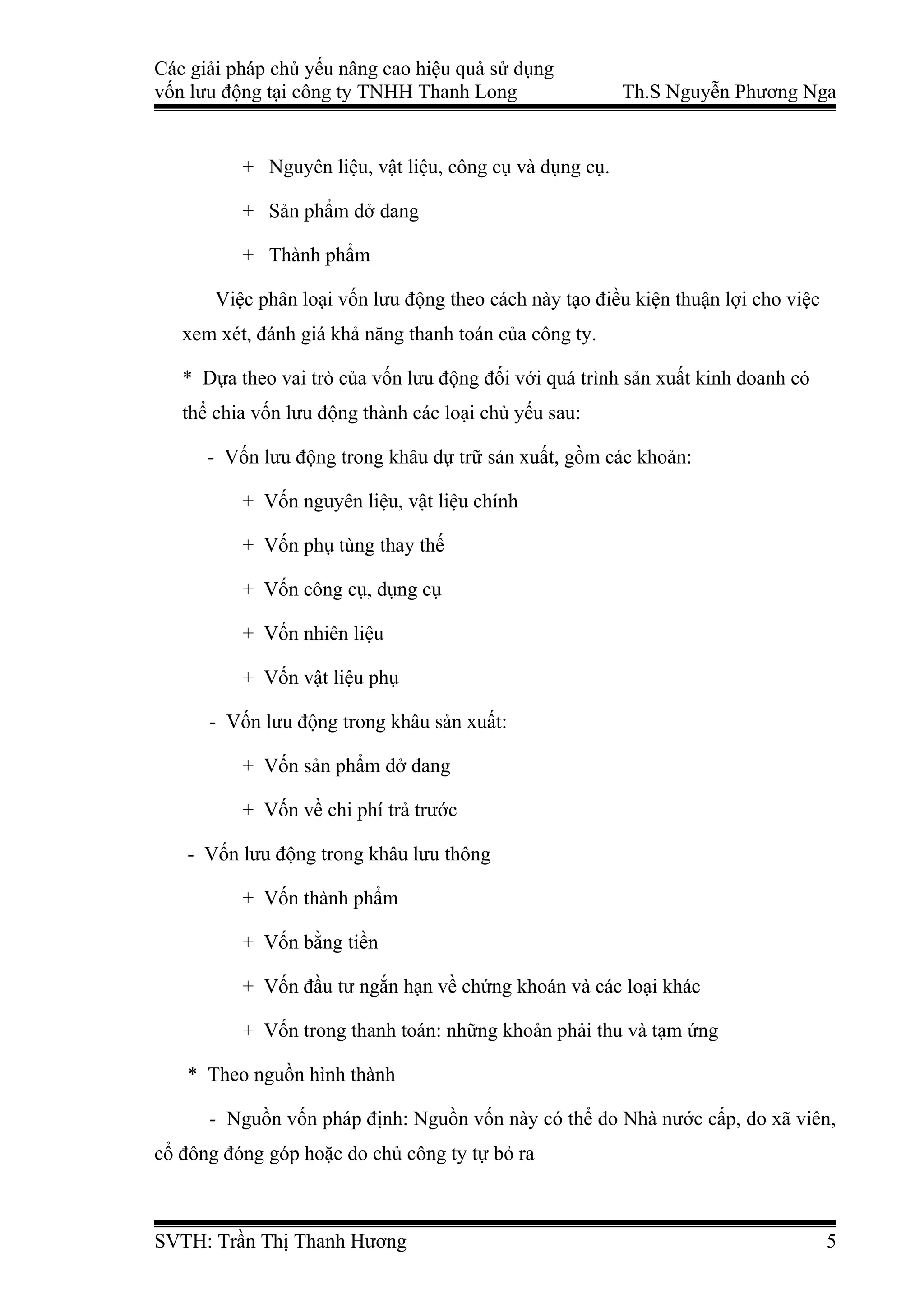 Luận văn: Nâng cao hiệu quả sử dụng vốn lưu động tại Công ty, HAY! | DOC