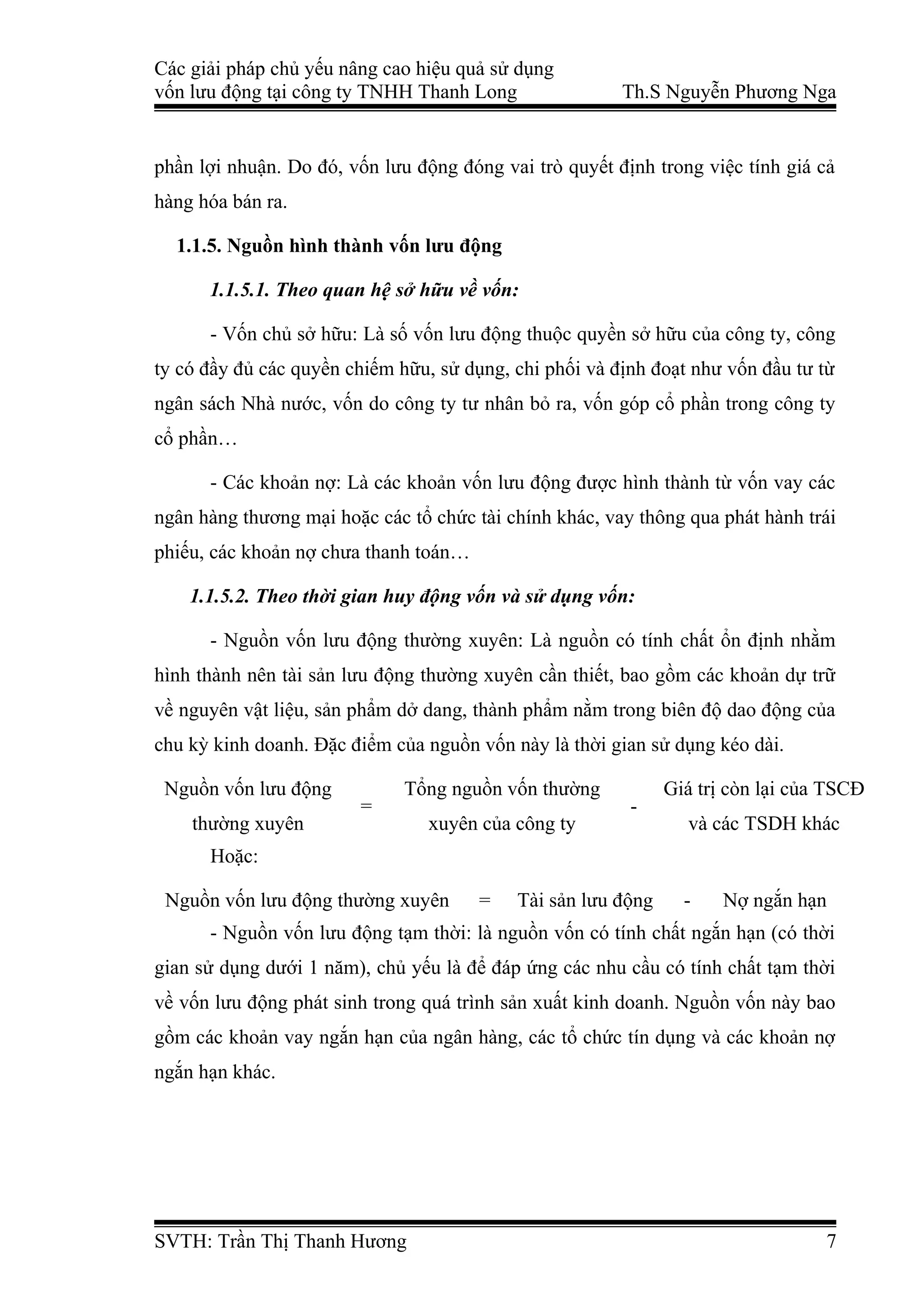 Luận văn: Nâng cao hiệu quả sử dụng vốn lưu động tại Công ty, HAY! | DOC