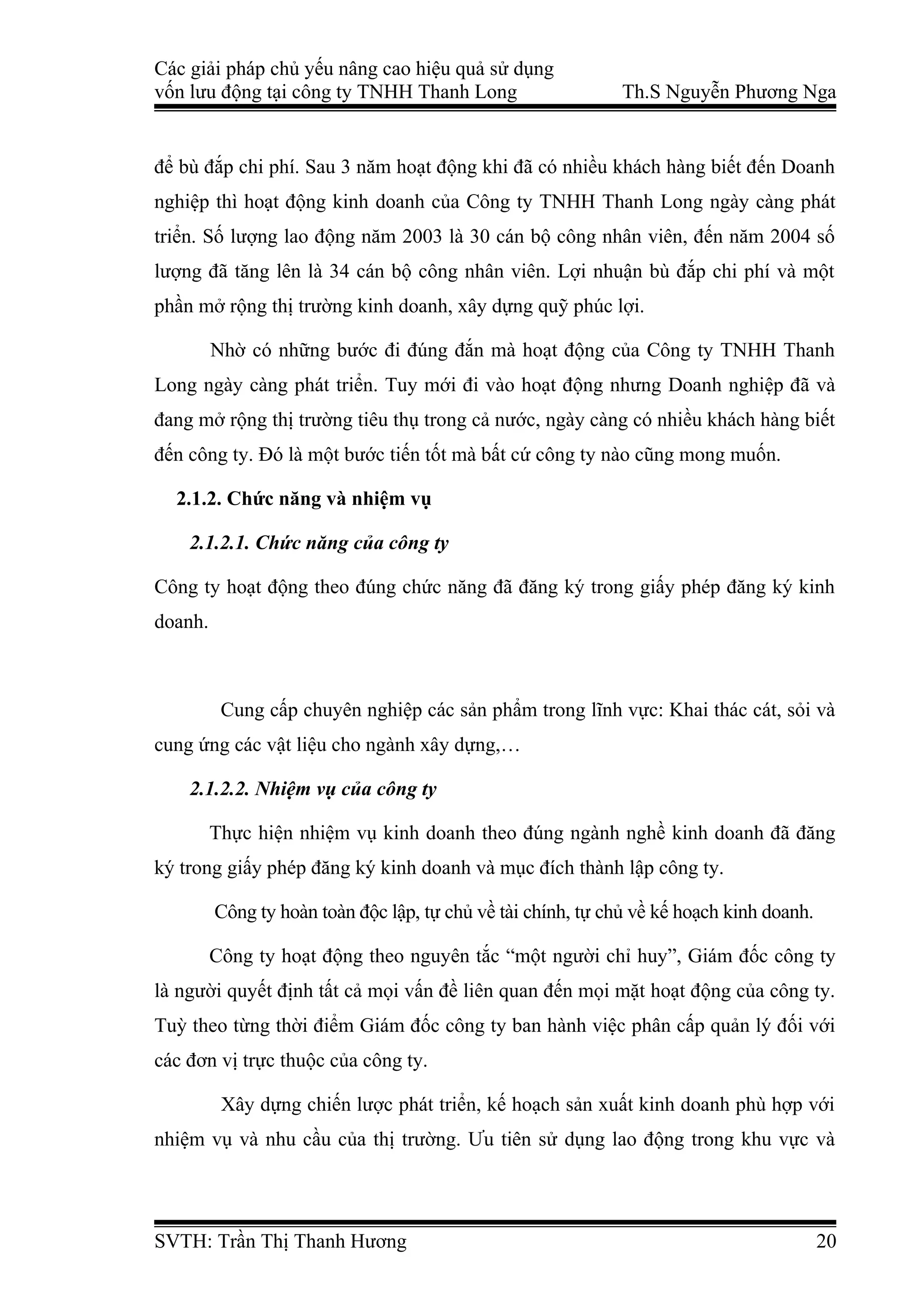 Luận văn: Nâng cao hiệu quả sử dụng vốn lưu động tại Công ty, HAY! | DOC