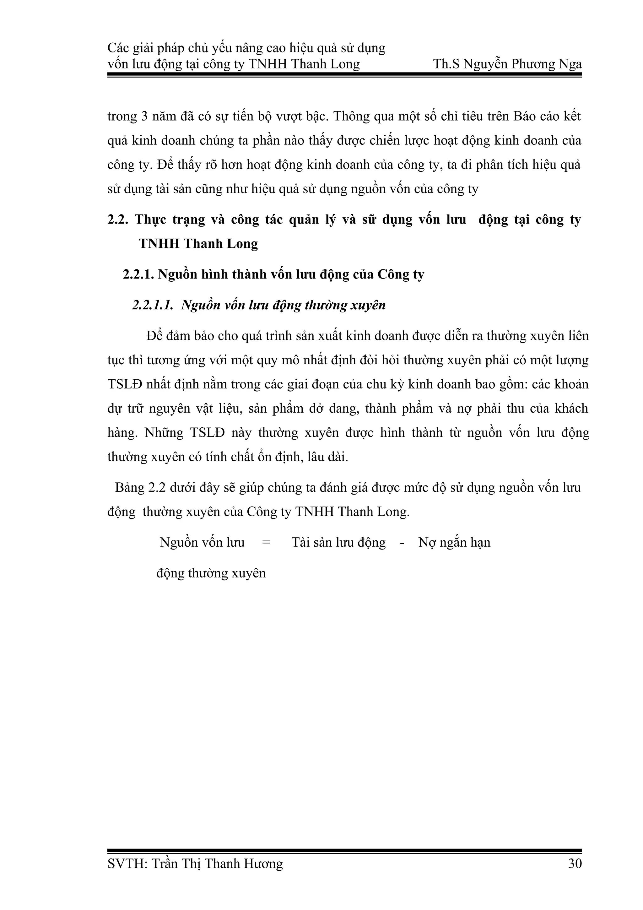 Luận văn: Nâng cao hiệu quả sử dụng vốn lưu động tại Công ty, HAY! | DOC