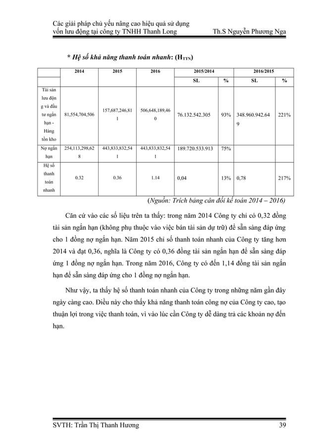 Luận văn: Nâng cao hiệu quả sử dụng vốn lưu động tại Công ty, HAY! | DOC