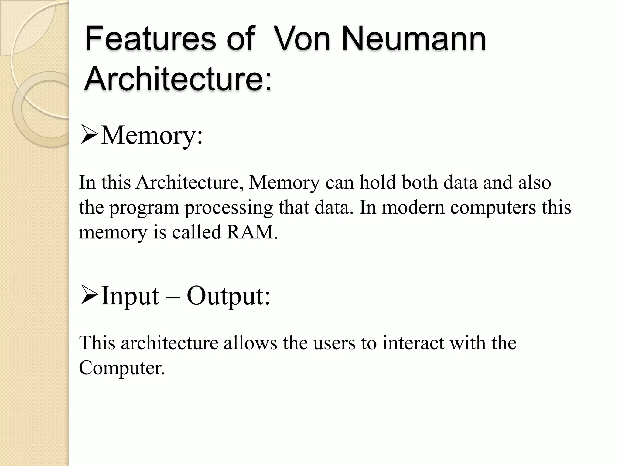 Von Neumann Architecture | PPTX