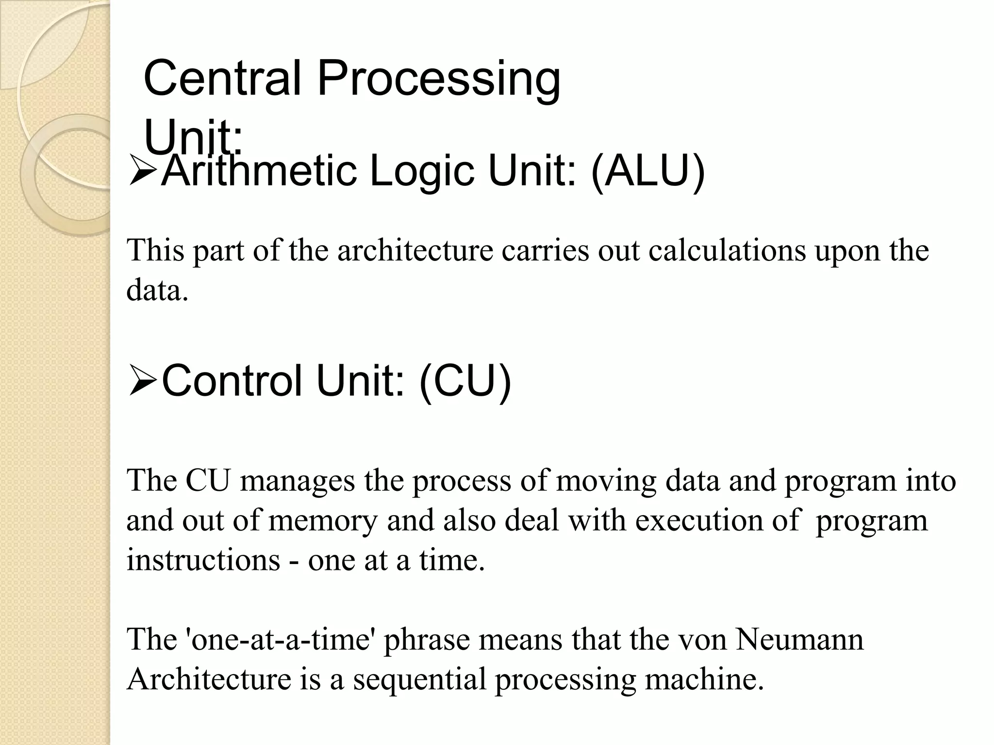 Von Neumann Architecture | PPTX