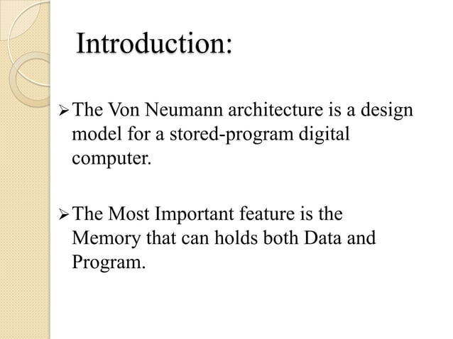 Von Neumann Architecture | PPTX
