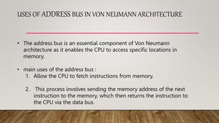 VON_NEUMANN_ARCHITECTURE_PPT_COAA final.pptx | Data Storage and ...