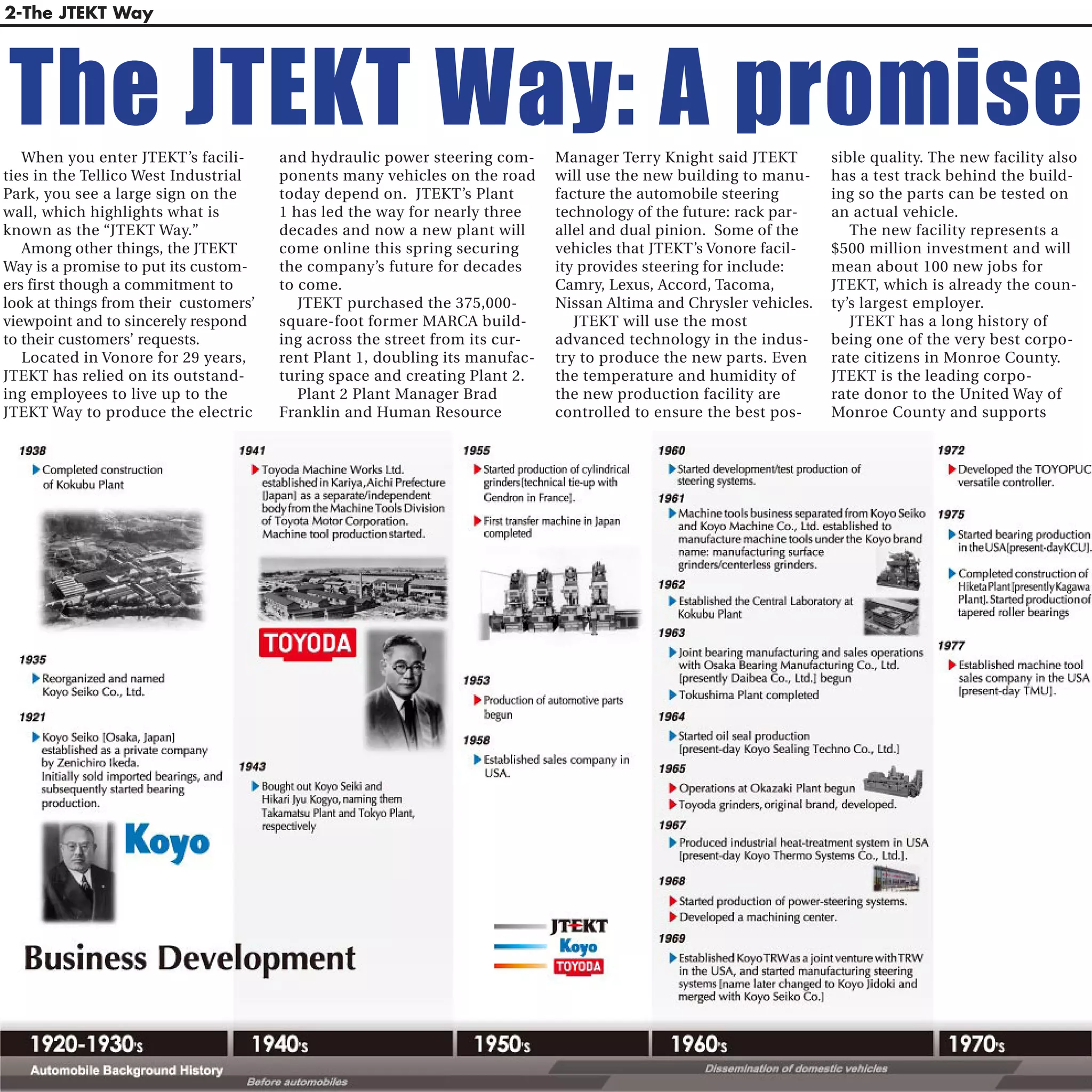 Vonore: A JTEKT Manufacturer | PDF