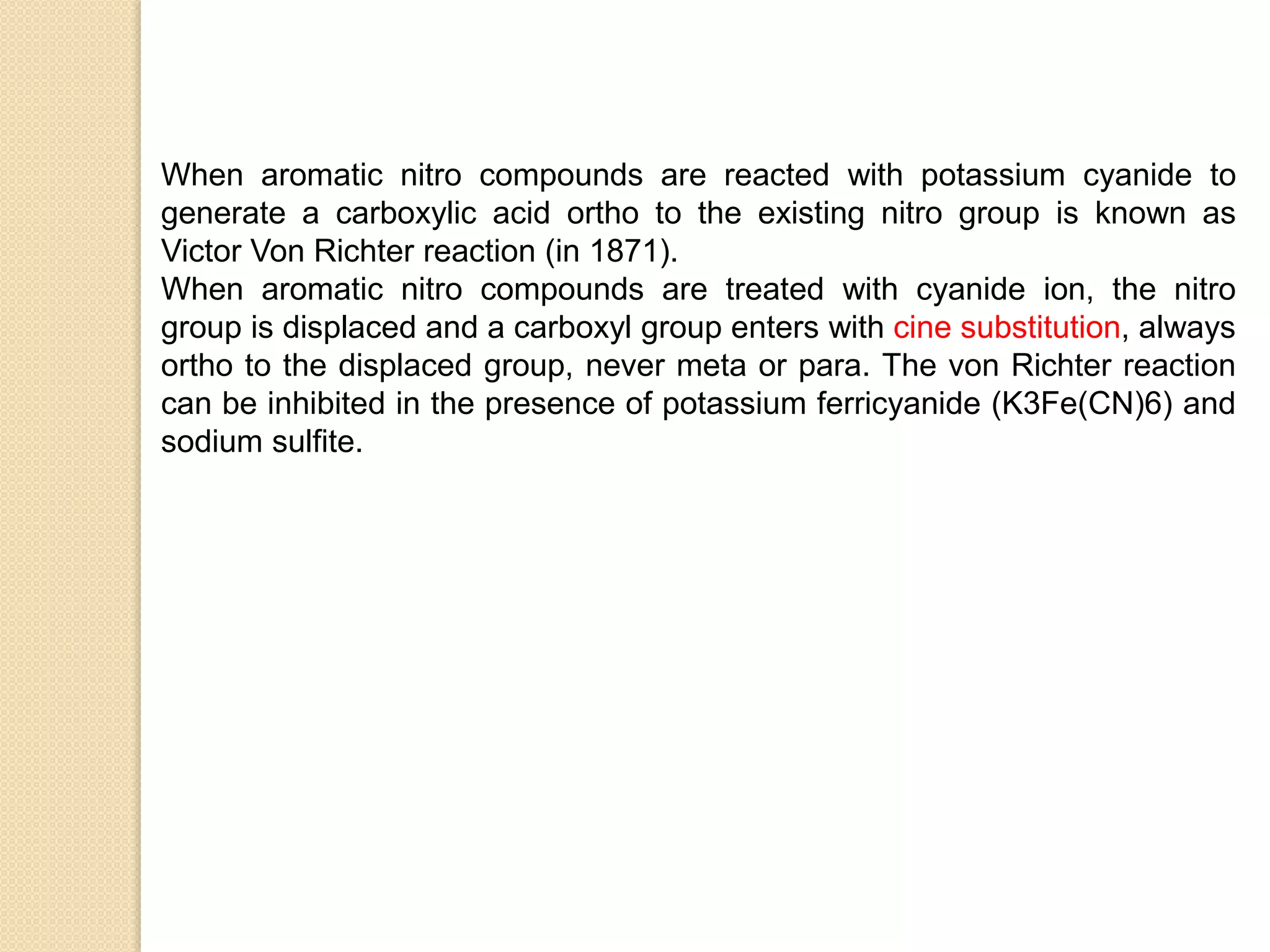 Von richter rearrangement | PPTX