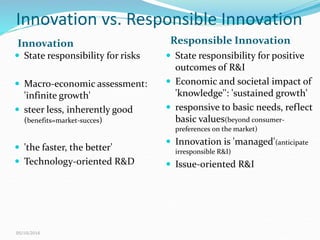 Responsible Innovation for the pursuit of Sustainability | PPTX
