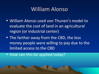 Von thunenagriculturallanduse | PPT