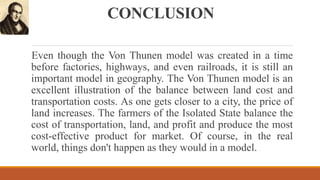 Von thunen’s model of agricultural land use | PPTX