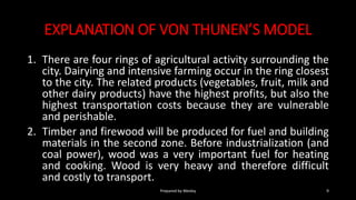 Von thunen theory of agricultural land use | PPTX