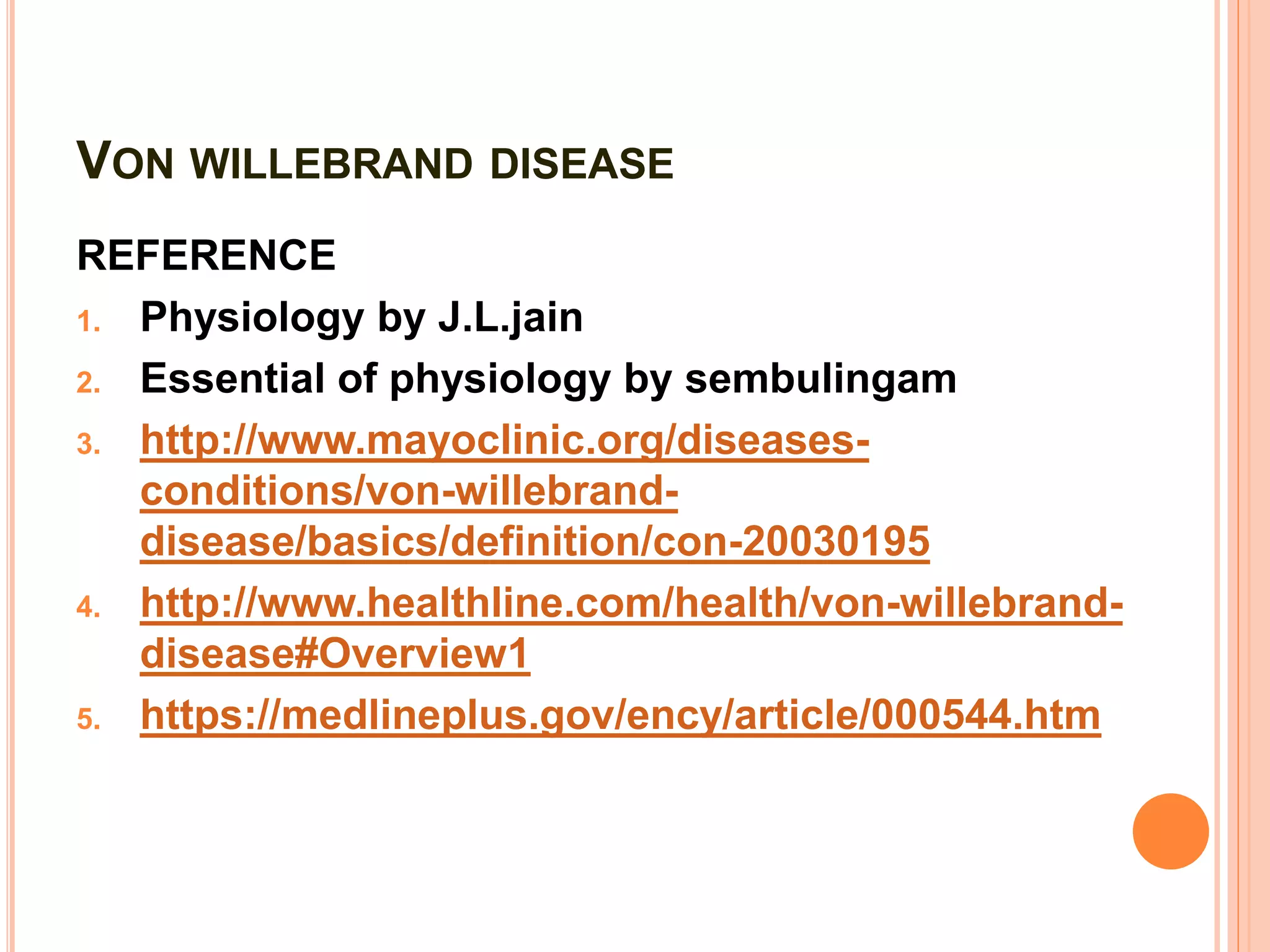 Von wille brand disease | PPTX