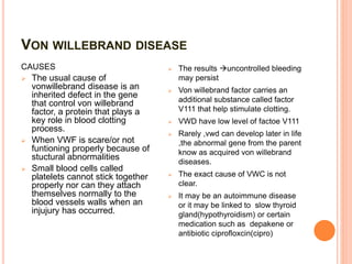 Von wille brand disease | PPTX