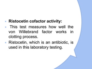 Von willebrand's disease | PPTX