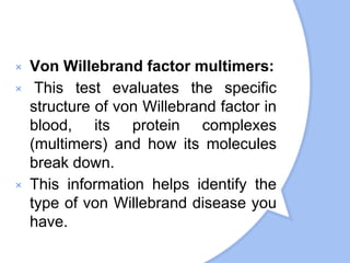 Von willebrand's disease | PPTX